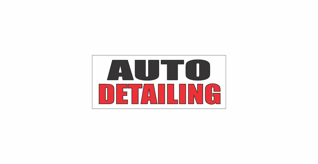 AUTO DETAILING Banner Sign - Etsy