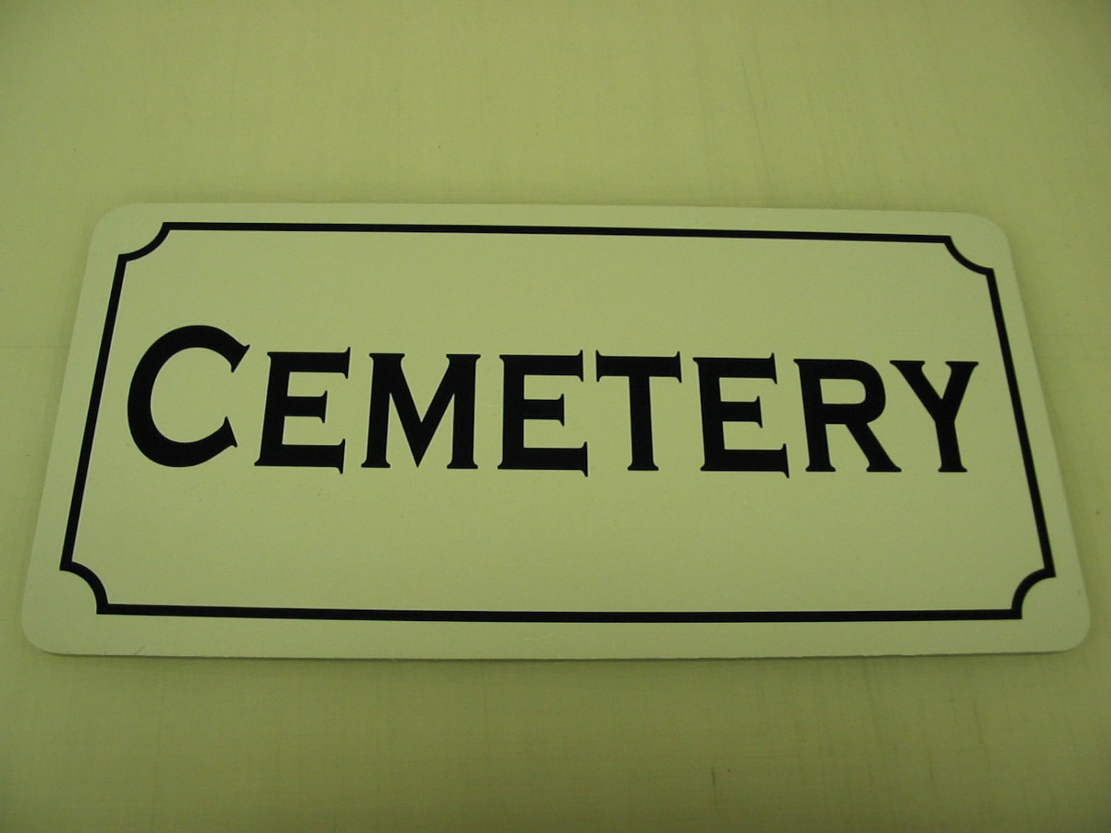 CEMETERY Metal Sign - Etsy