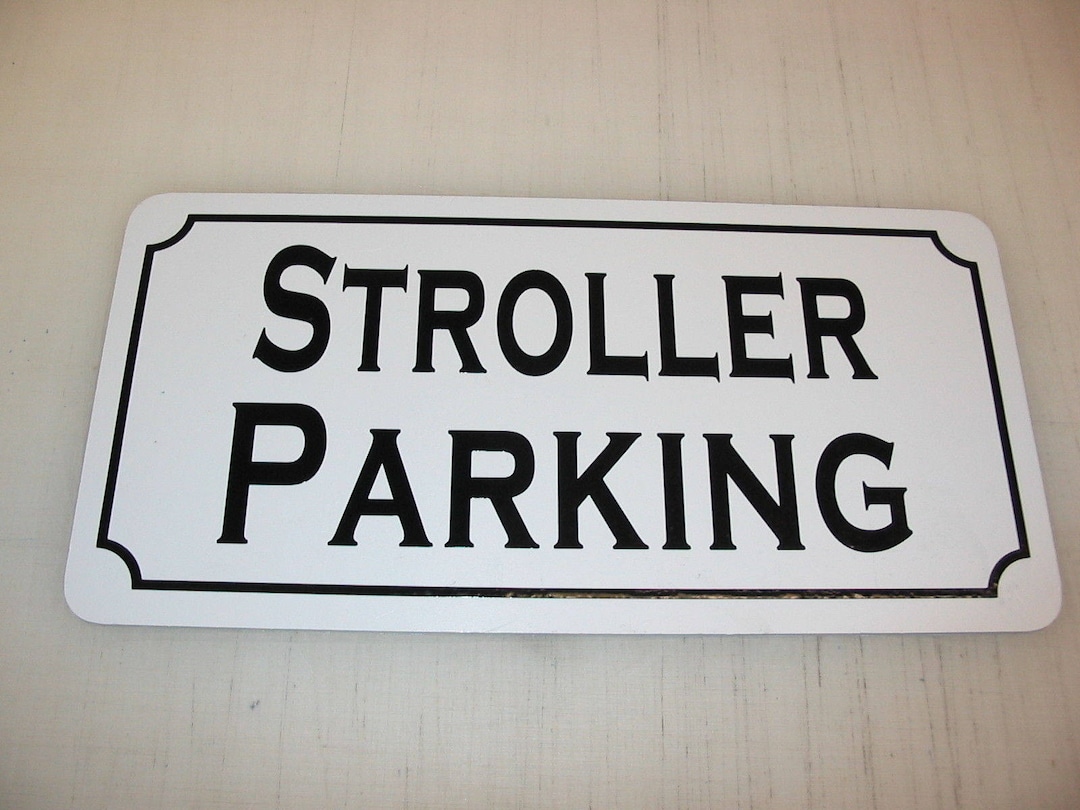 STROLLER PARKING Metal Sign Tin 4 Daycare Baby Amusement Park Store ...