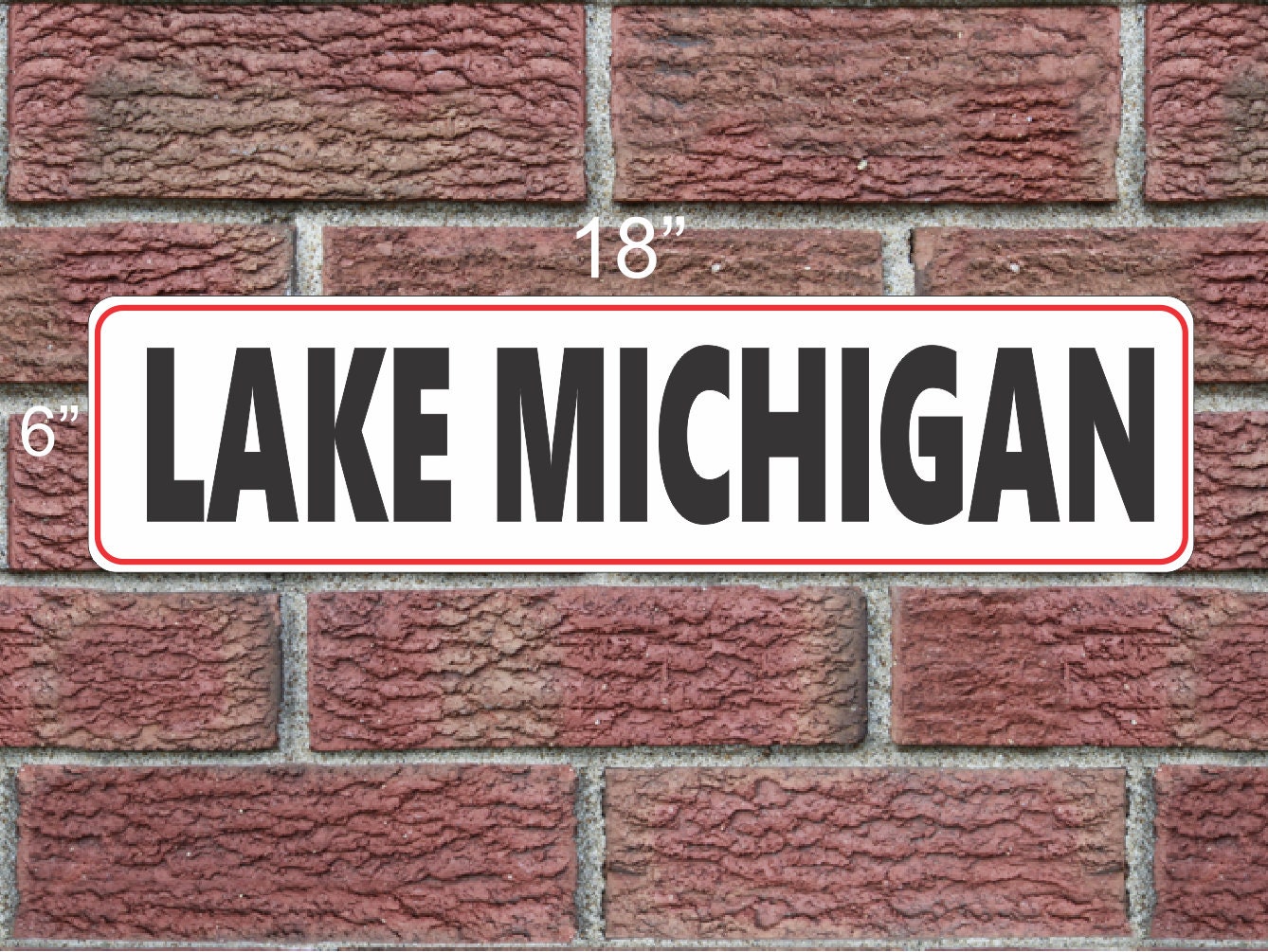 LAKE MICHIGAN Metal Sign 6x18 | Etsy