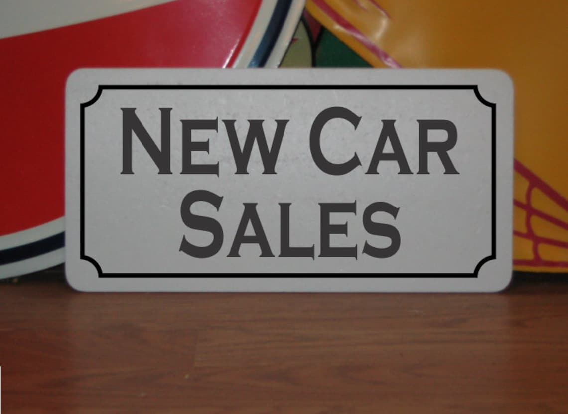 New Car Sales Metal Sign for Car Truck Lot Dealership - Etsy