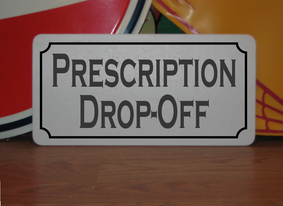 Prescription Drop off Metal Sign for Pharmacy or Doctors Office Dr ER ...