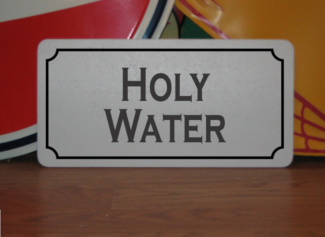Holy Water Metal Sign - Etsy