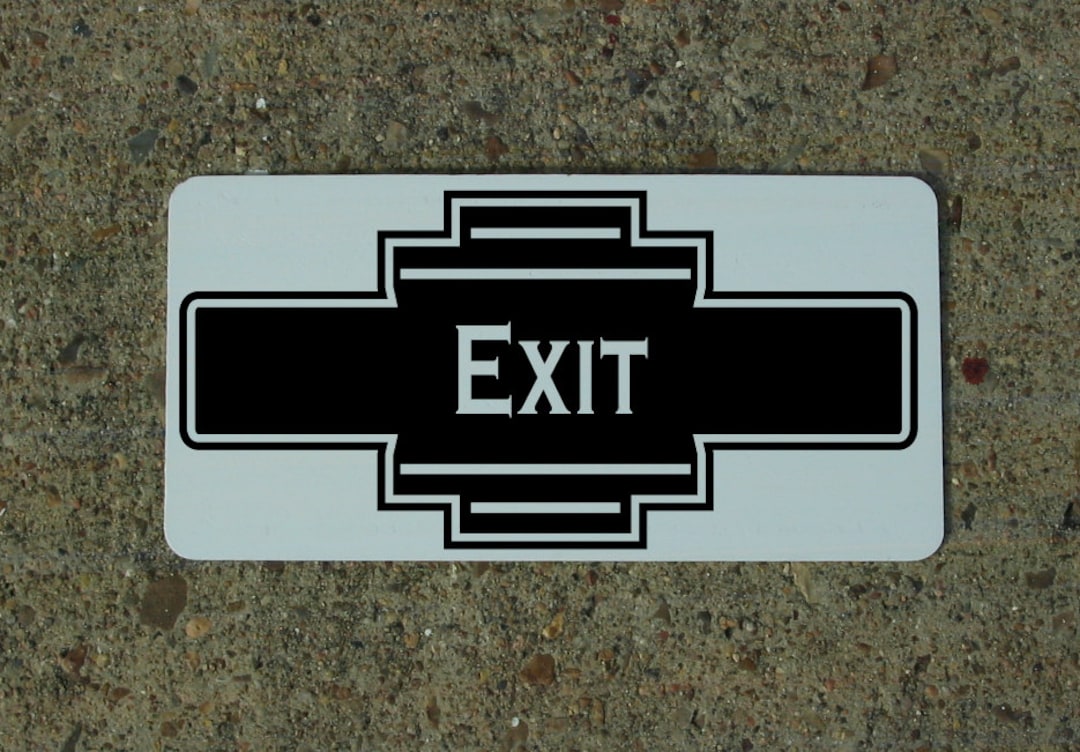 Art Deco EXIT Metal Sign - Etsy
