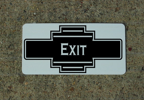 Art Deco EXIT Metal Sign - Etsy
