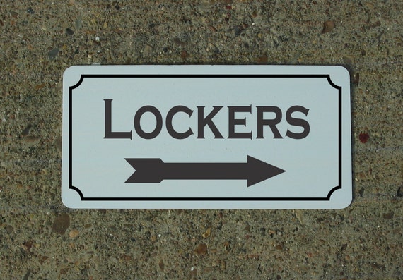 LOCKERS With Right Arrow Metal Sign Vintage Carnival Fair - Etsy