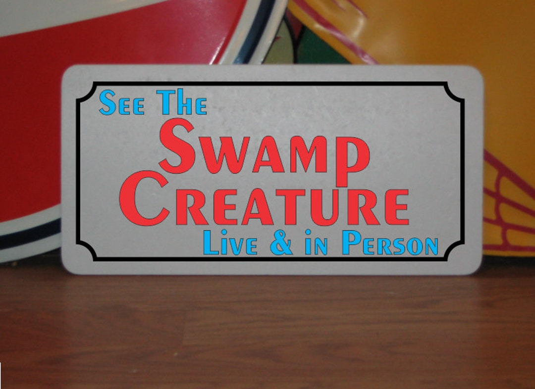 See the Swamp Creature Metal Sign Carnival Circus Fair - Etsy
