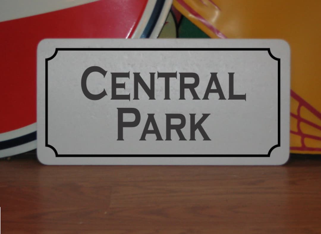Central Park Metal Sign - Etsy
