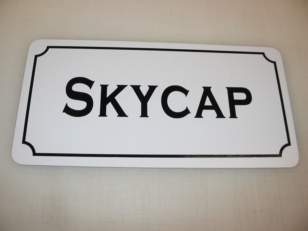 SKYCAP Metal Sign for Airport Hotel - Etsy