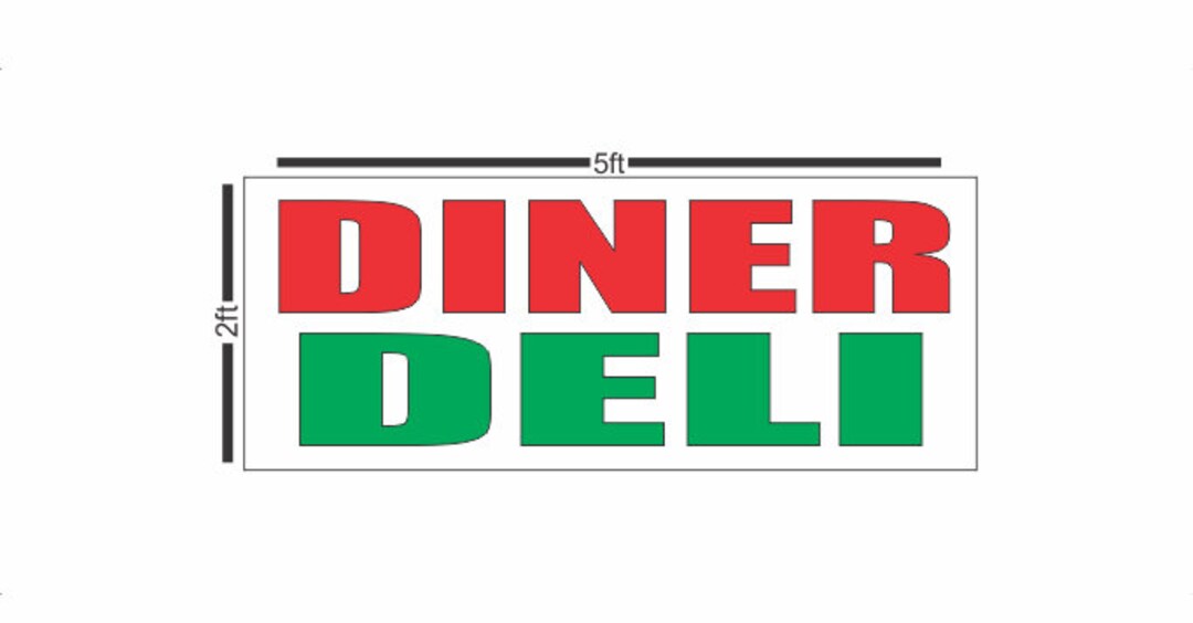 Diner Deli Banner Sign - Etsy