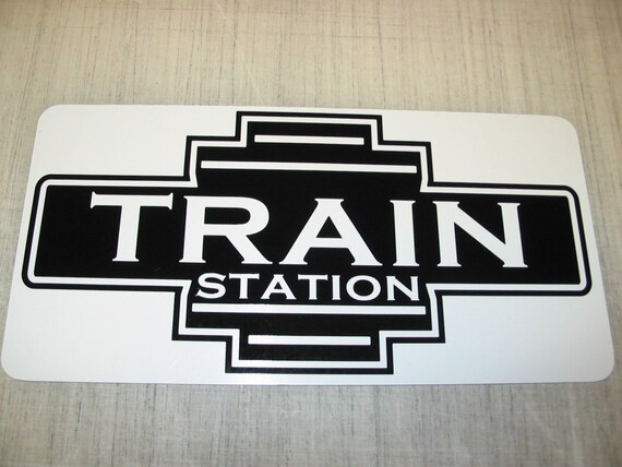 Art Deco TRAIN STATION... Metal Sign for Farm Ranch or Kitchen | Etsy