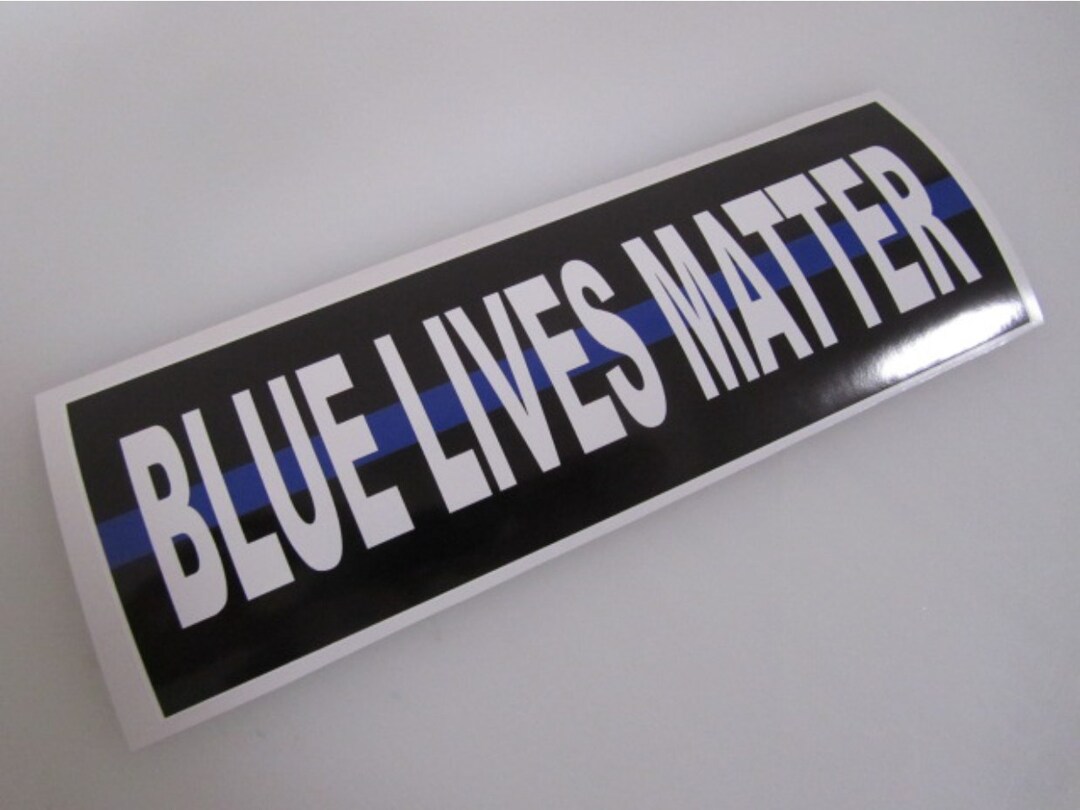 3X9 THIN BLUE LINE Blue Lives Matter Decal Window Bumper Sticker Buy 1 ...