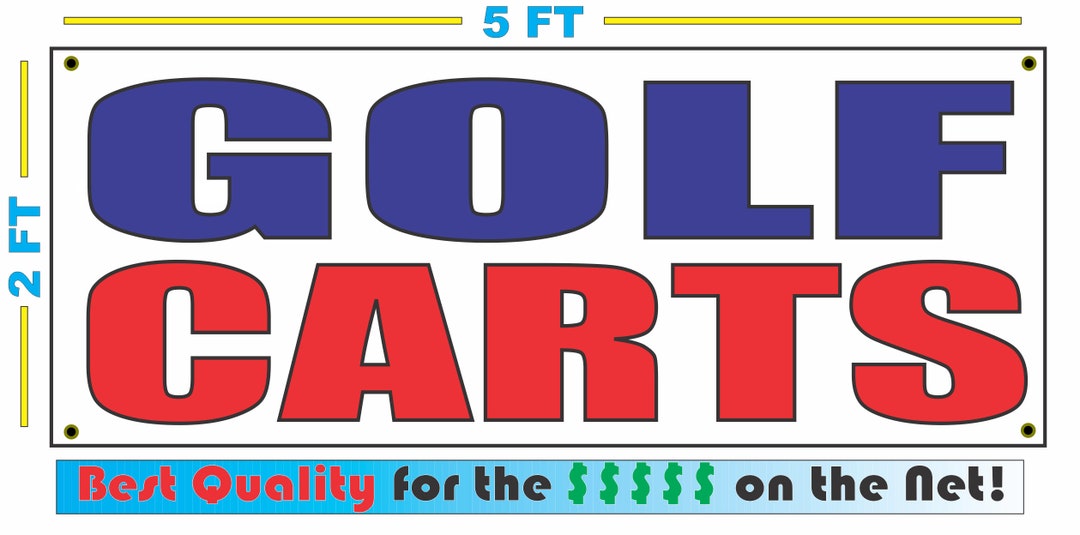 GOLF CARTS Banner Sign - Etsy