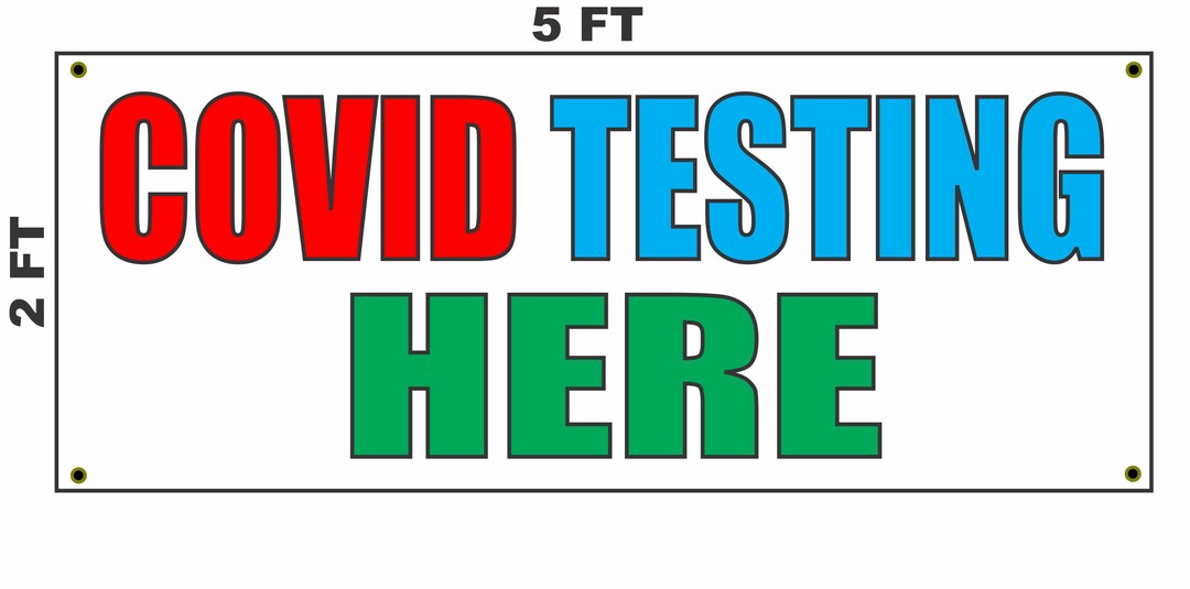 COVID TESTING HERE Banner Sign - Etsy