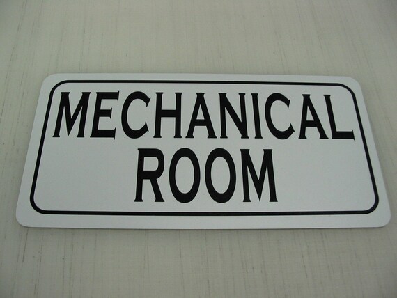 MECHANICAL ROOM Metal Sign | Etsy
