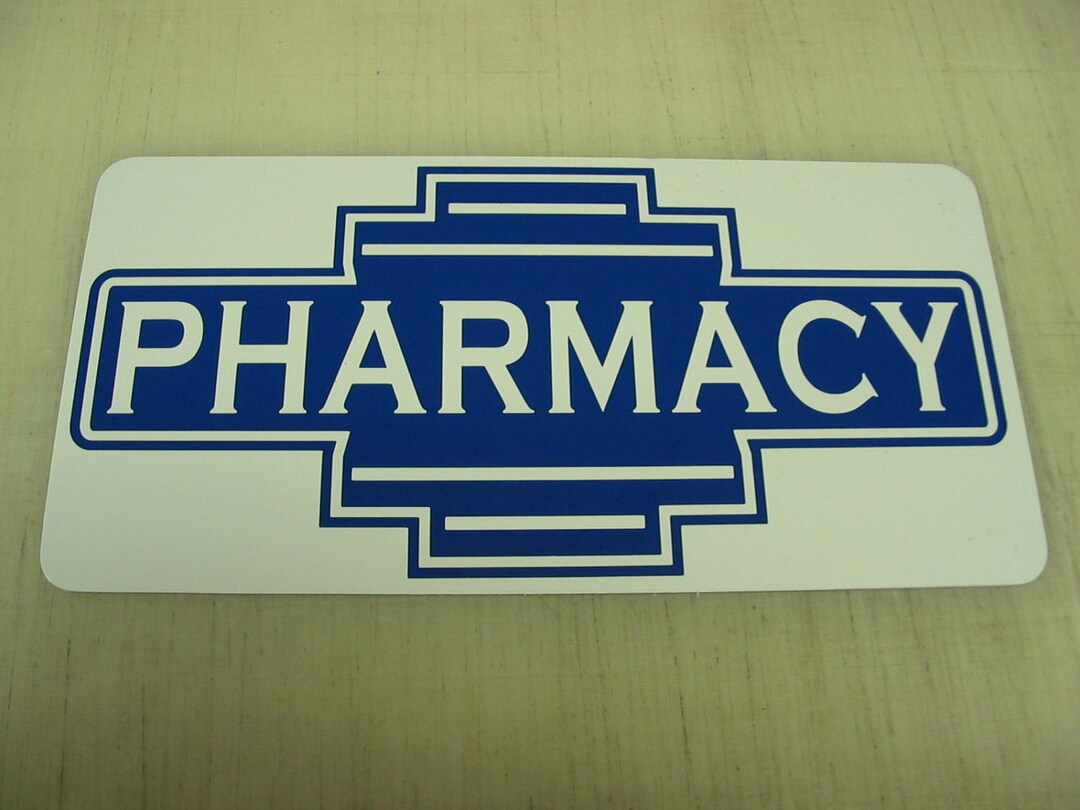 Art Deco PHARMACY Metal Sign for Clinic Er Hospital Doctors Office - Etsy