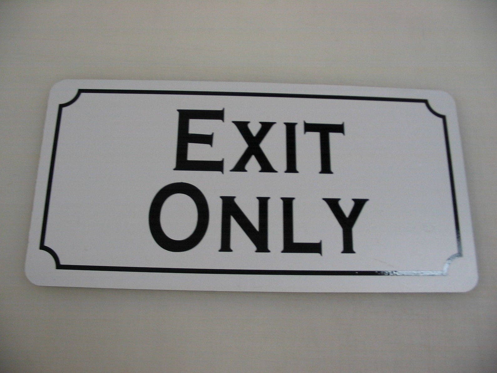 EXIT ONLY Metal Signs 6"x12" Food & Beverage Retro Vintage Design - Etsy