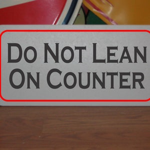 Please Do Not Lean on Glass Sign - Etsy