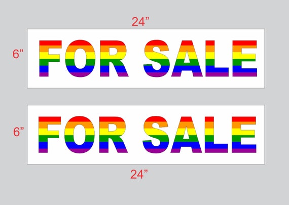 6x24 FOR SALE Rainbow Flag Design Real Estate Rider Sign Buy 1 | Etsy