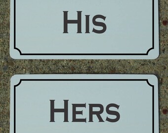 His Hers Bathroom | Etsy