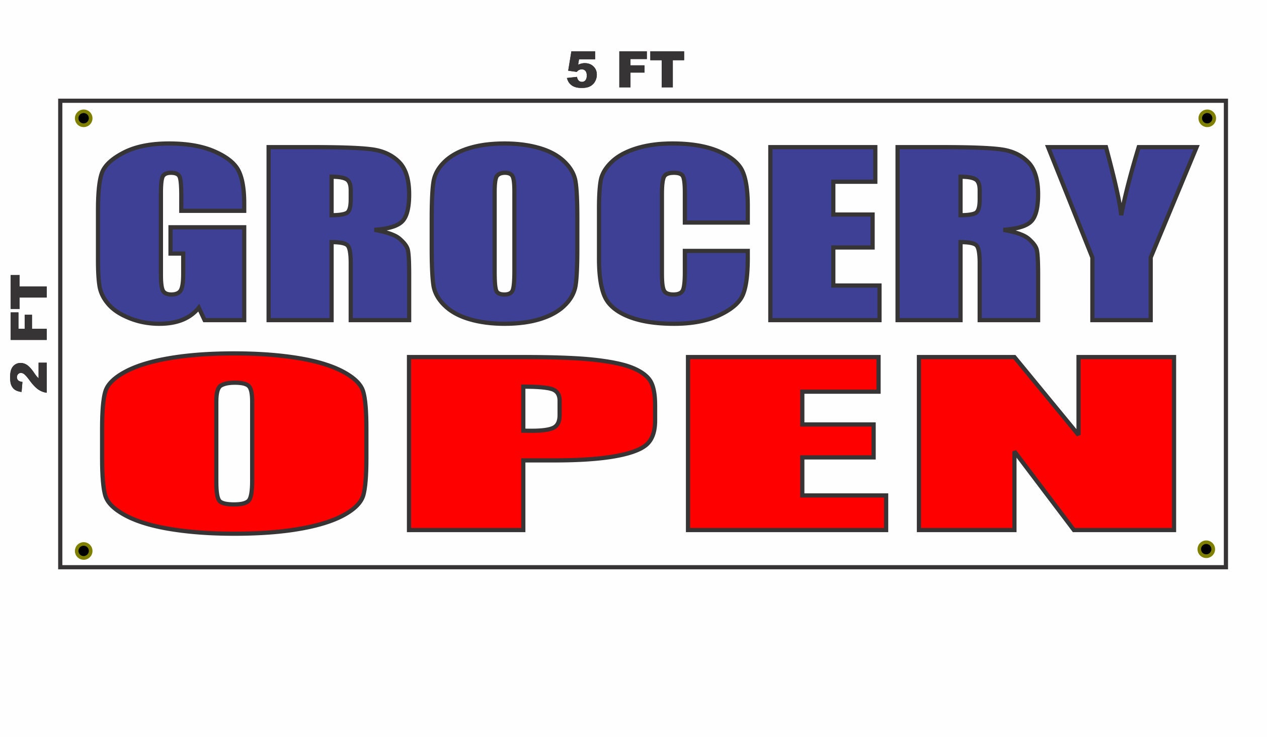 Grocery Open Banner Sign - Etsy