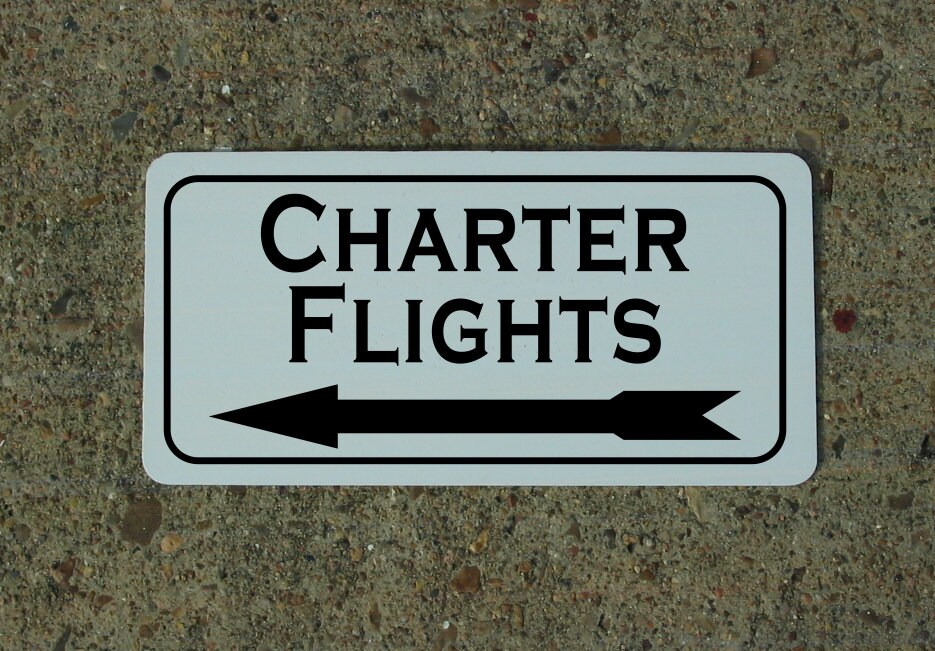 CHARTER FLIGHTS Metal Sign for Airplane - Etsy UK