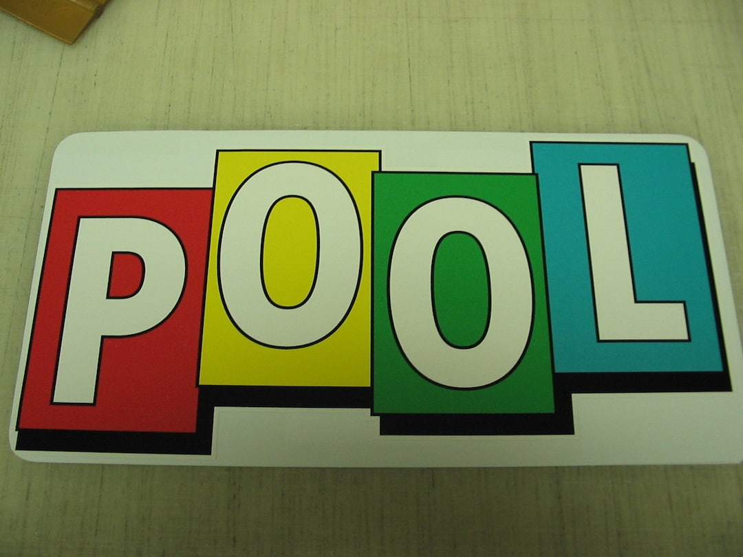 Retro Art Deco POOL Metal Sign - Etsy