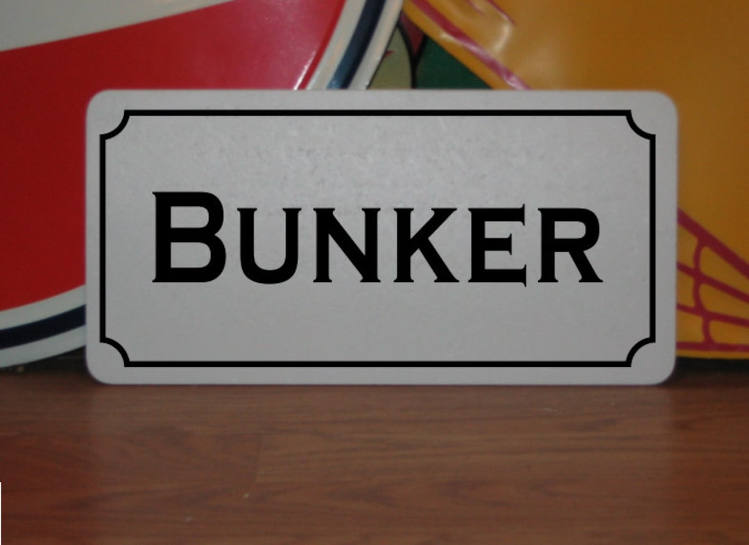 BUNKER Metal Sign for Bomb Shelter Decor Man Cave Golf Back Yard - Etsy