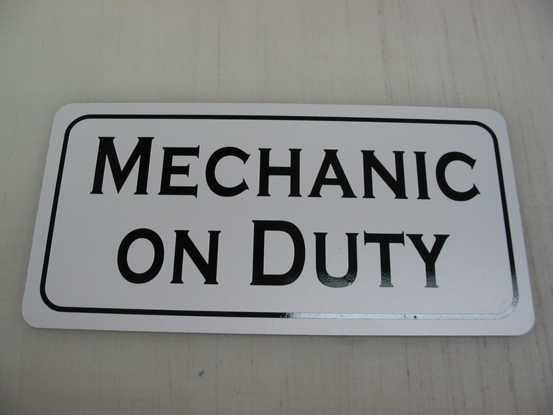 MECHANIC ON DUTY Metal Sign for Garage Gas Station - Etsy