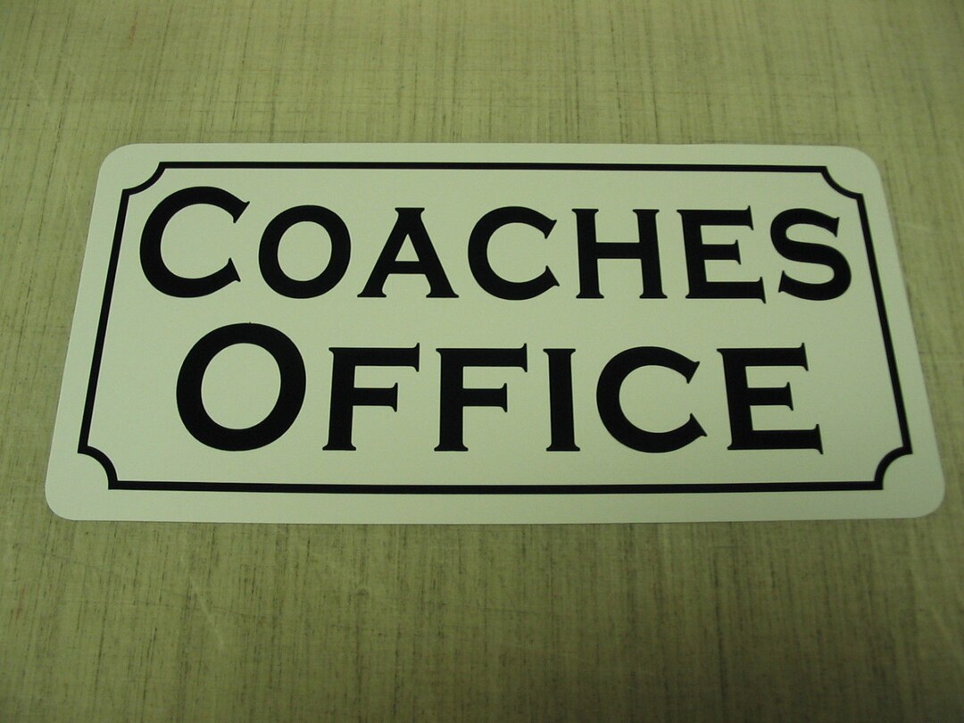 Coaches OFFICE Metal Sign Football Basketball Vollyball Baseball - Etsy