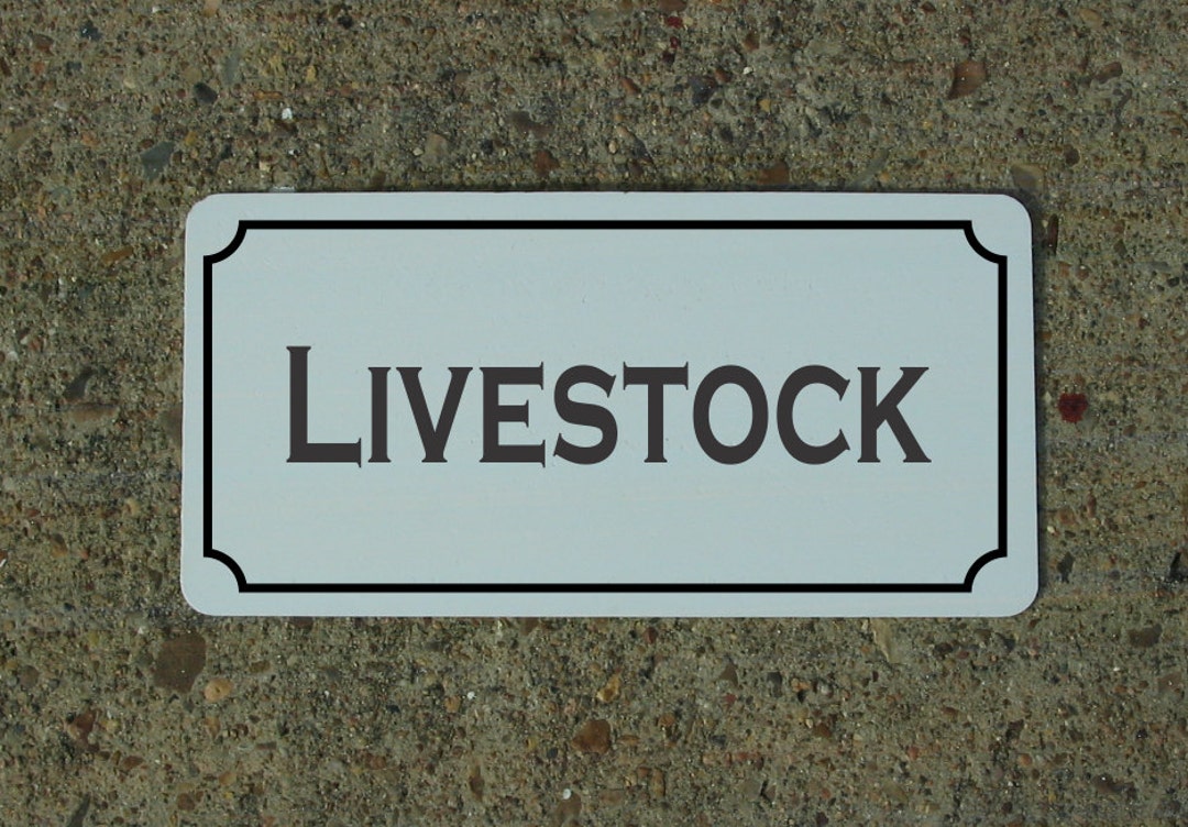 LIVESTOCK Metal Sign for Barn Coop Farm Ranch - Etsy
