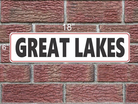 GREAT LAKES Metal Sign 6x18 | Etsy
