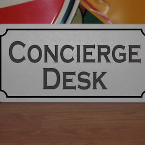 CONCIERGE DESK Metal Sign 6"x12" for Hotel Motel Timeshare - Etsy