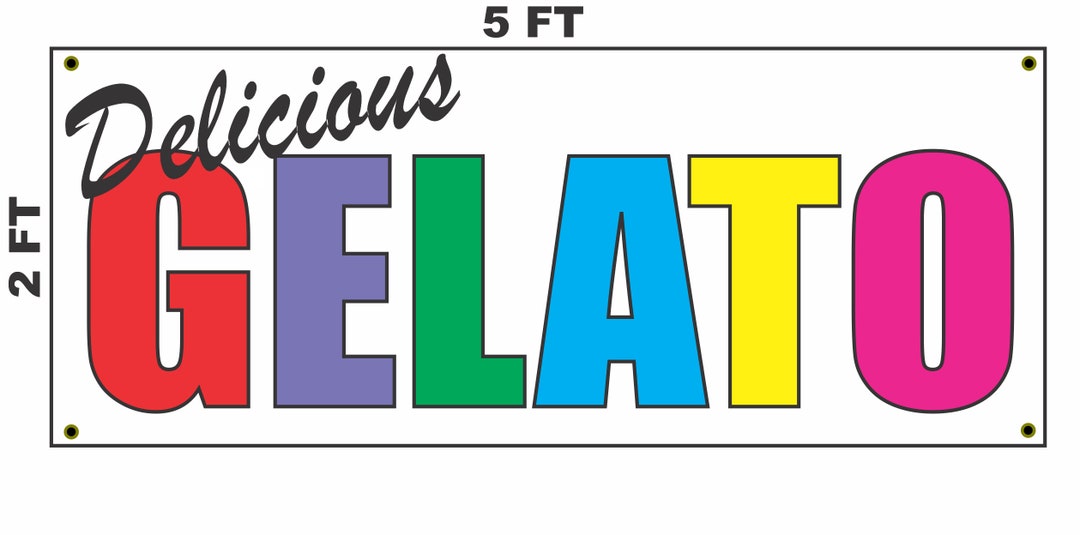 Gelato Banner Sign - Etsy