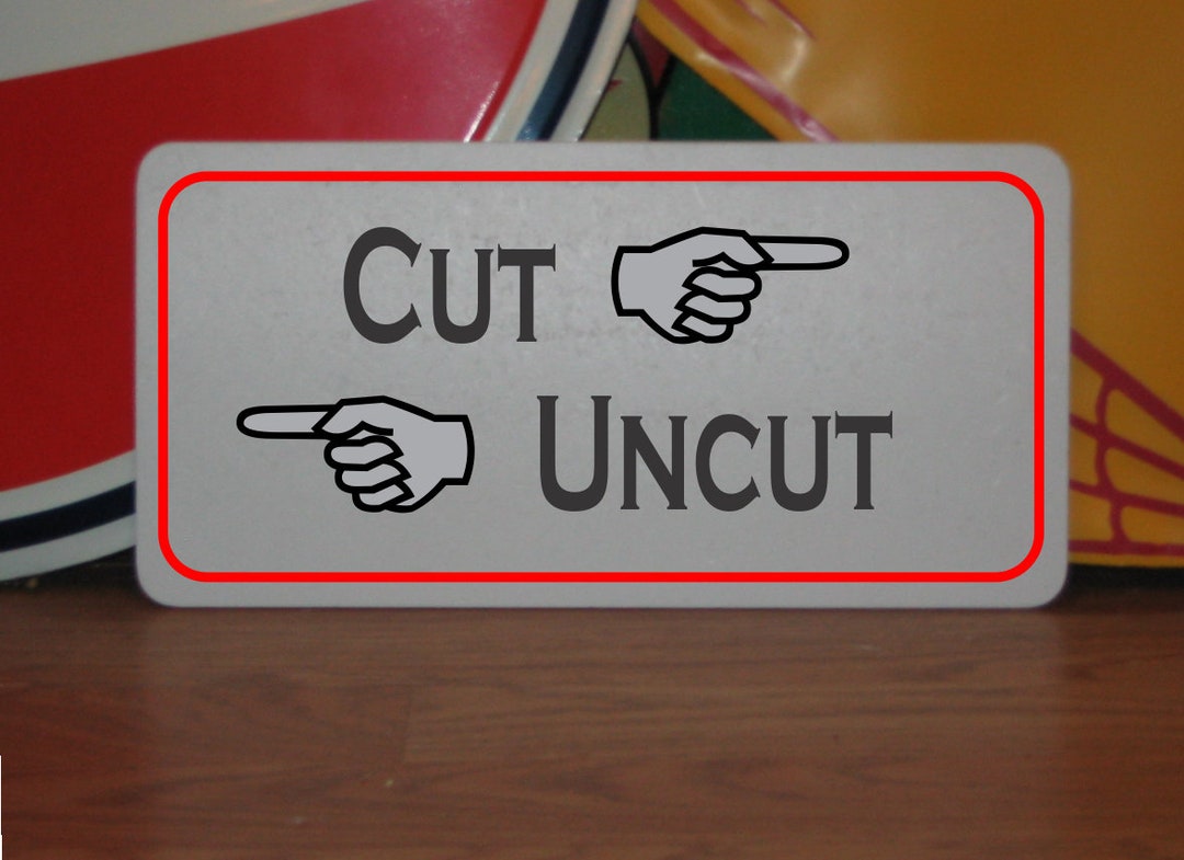 Cut Uncut Arrow Metal Sign - Etsy