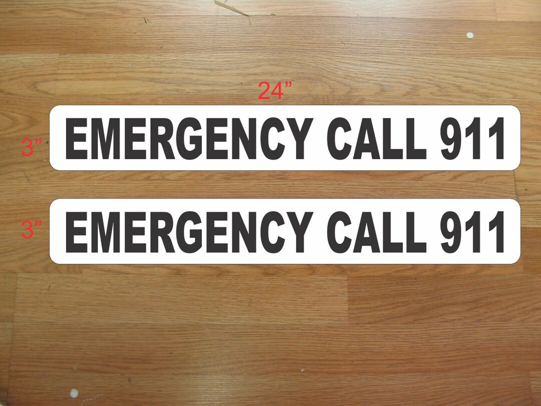 EMERGENCY CALL 911 Magnetic Sign, Tow Truck, Van, SUV (pair 3"x24") - Etsy