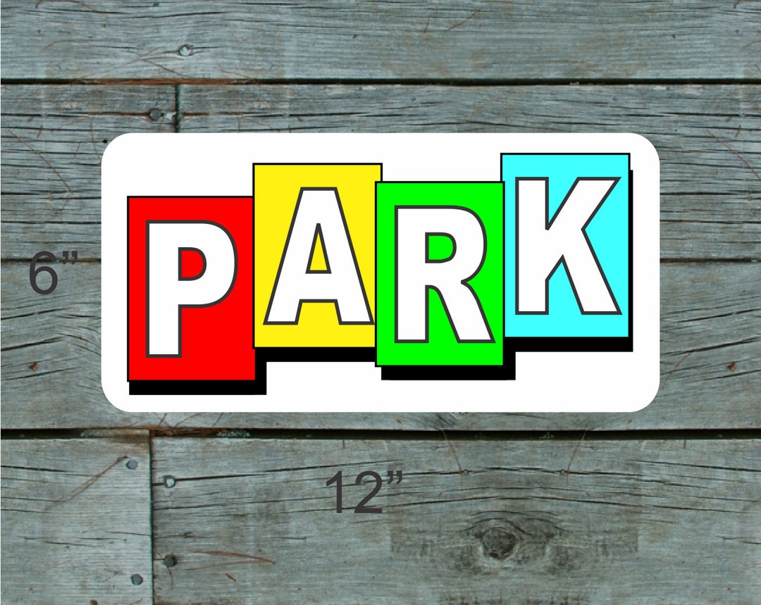 PARK METAL SIGN Retro Vintage Design Decor - Etsy