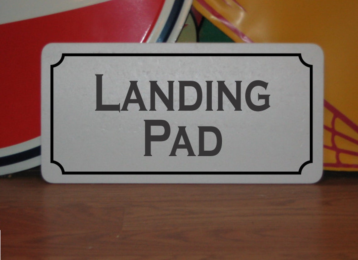Landing Pad Metal Sign Alien Spaceship Rocket - Etsy