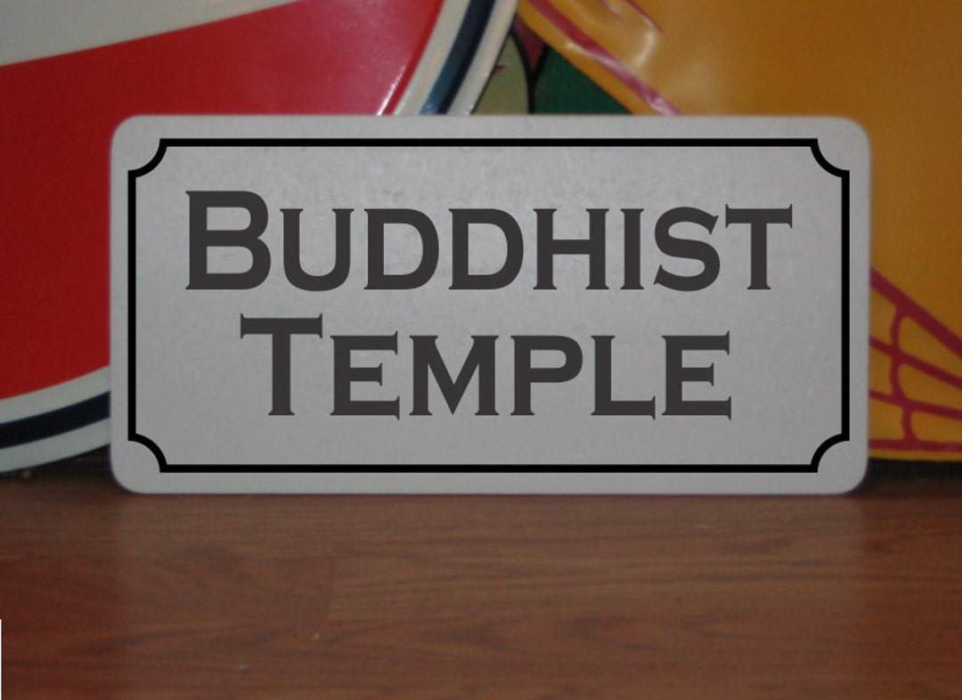BUDDHIST TEMPLE Metal Sign for Barn Coop Farm Ranch or Kitchen Home ...