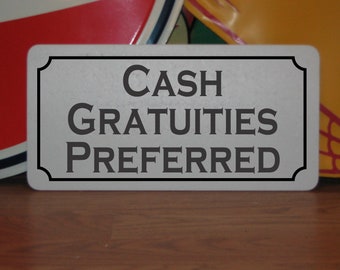 Cash Preferred Sign - Etsy