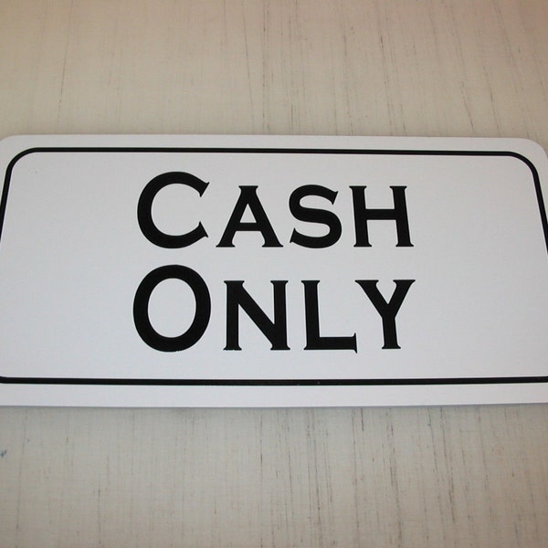 Cash Only Sign - Etsy