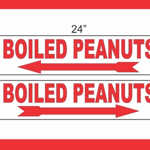6x24 BOILED PEANUTS Street Sign With Arrow Buy 1 Get 1 FREE - Etsy