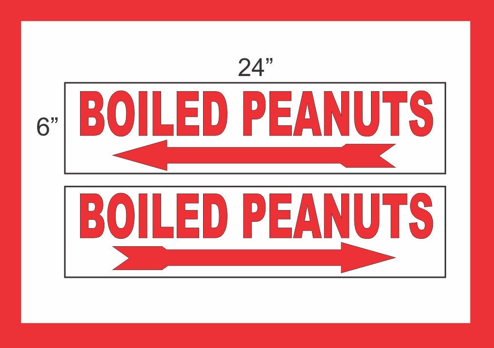 6x24 BOILED PEANUTS Street Sign With Arrow Buy 1 Get 1 FREE - Etsy UK
