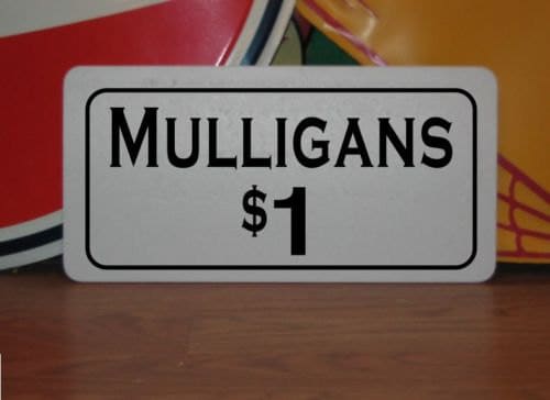 Mulligans 1 Dollar Metal Sign for Golf Course or Country Club | Etsy