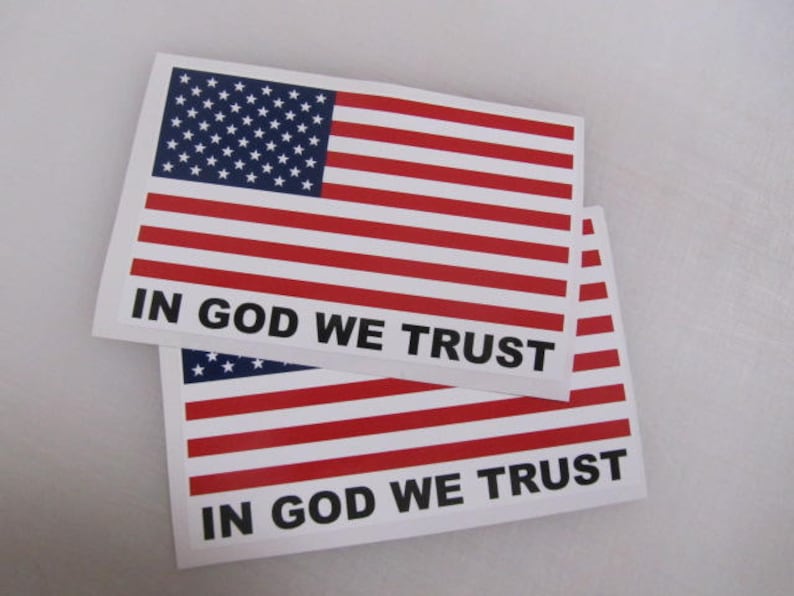 8 Decal Lot in God We Trust USA America Flag Car Decal Window Bumper ...