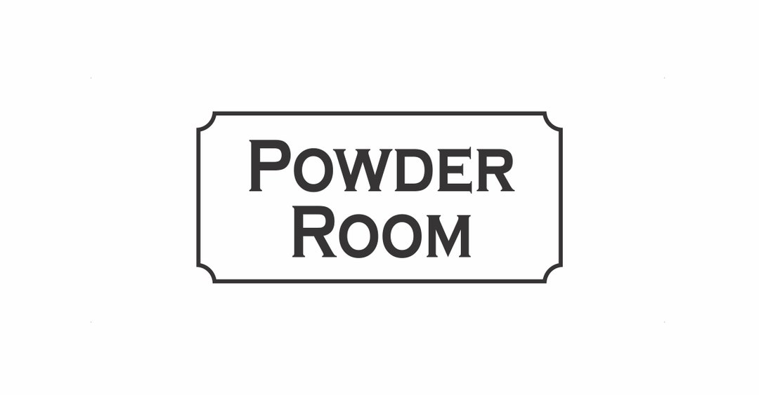 POWDER ROOM 6x12 Metal Sign - Etsy