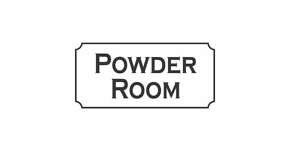 POWDER ROOM 6x12 Metal Sign | Etsy
