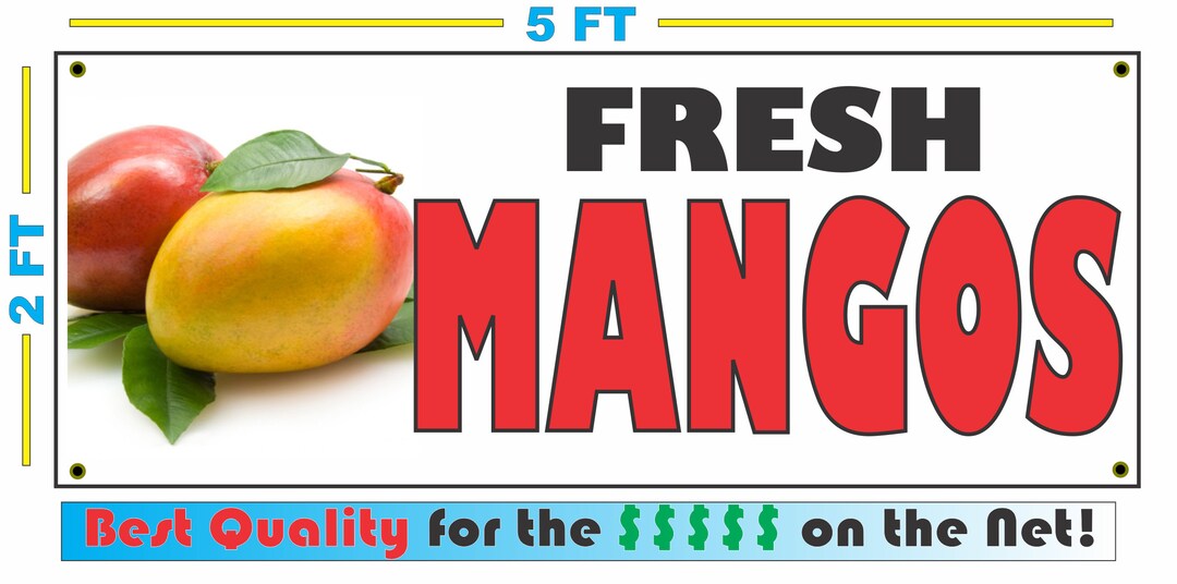FRESH MANGOS Banner Sign - Etsy