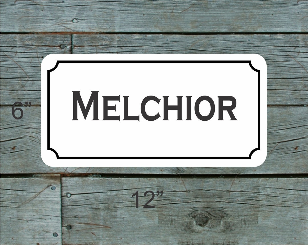 MELCHIOR Metal Sign for Wine Bottle Size Winery Vineyard Home Bar Room ...