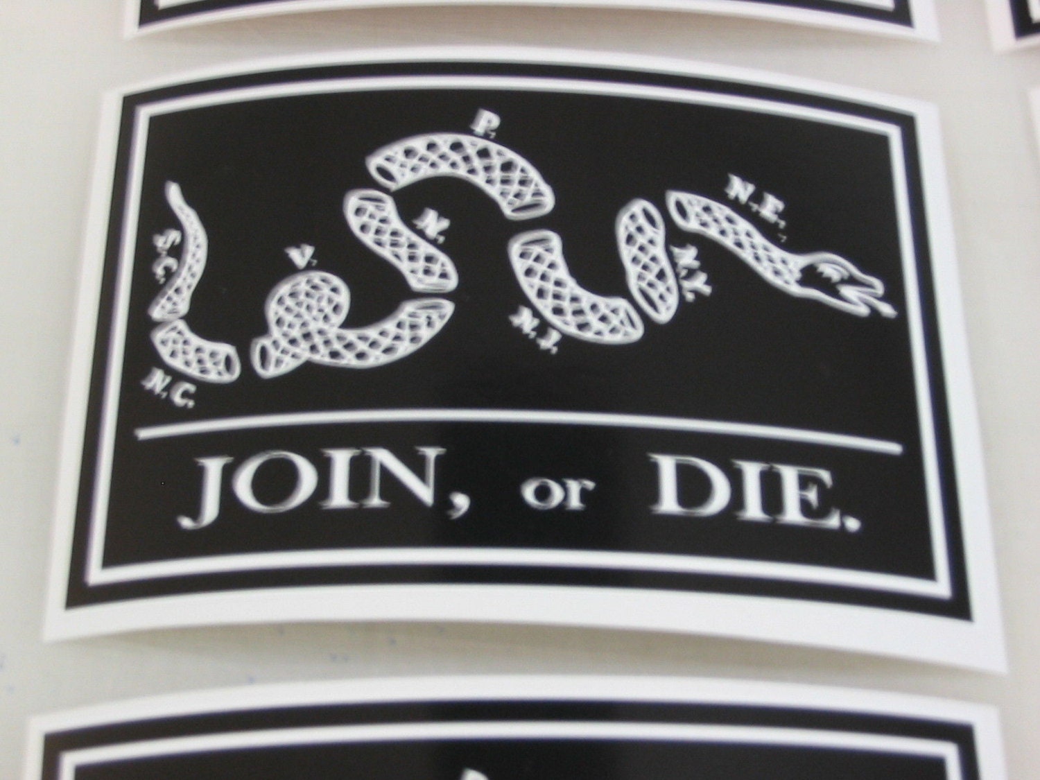 Join or Die Flag Decal Window Bumper Sticker Buy 1 Get 1 Free Bogo! USA ...